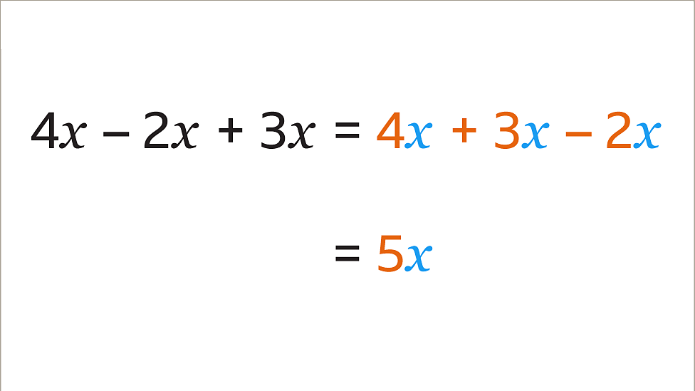 Collecting like terms - KS3 Maths - BBC Bitesize