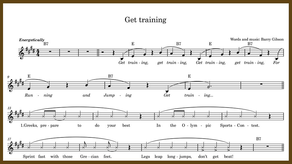 KS2 Music: Ancient Greece. Song: 'Get training' - BBC Teach