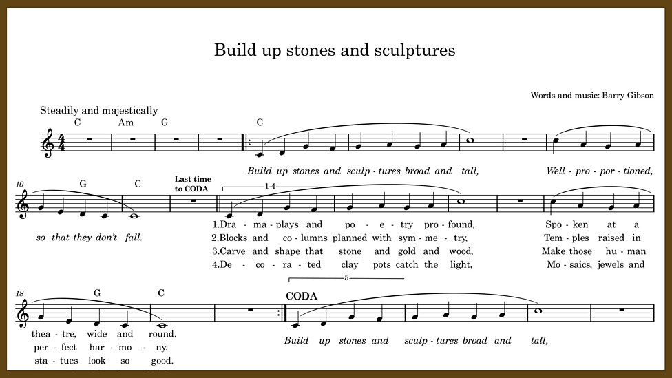 KS2 Music: Ancient Greece. Song: 'Build up stones and sculptures' - BBC ...