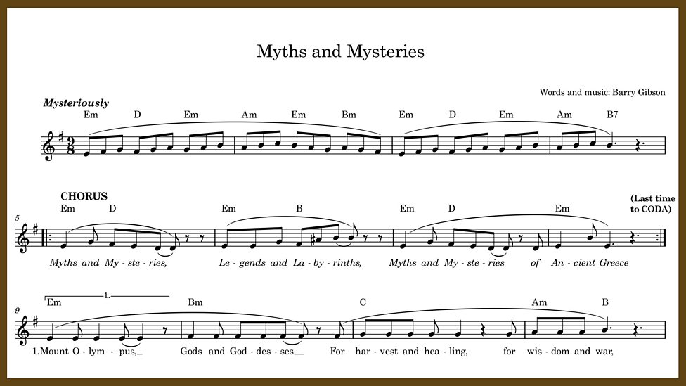 KS2 Music: Ancient Greece. Song: 'Myths and mysteries' - BBC Bitesize