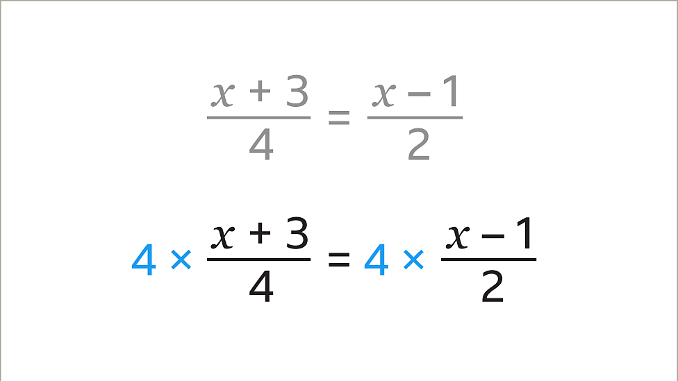Solving equations with fractions - KS3 Maths - BBC Bitesize