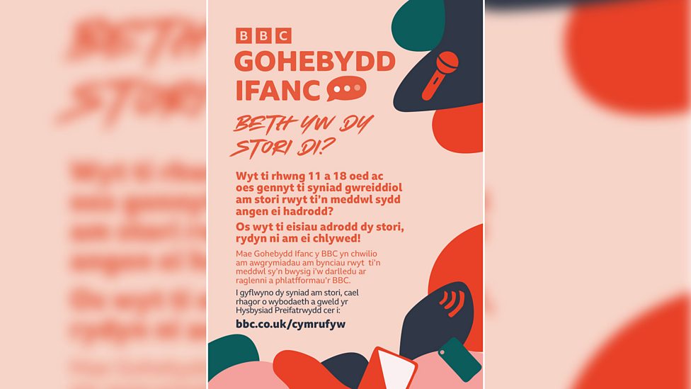 Chwilio am Stori Gohebydd Ifanc y BBC: rhannwch y straeon sy’n bwysig i ...