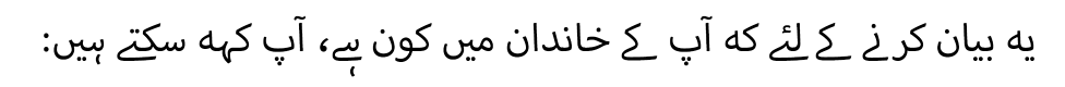Learn English vocabulary to describe family and friends for Urdu ...