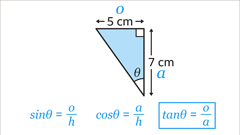 Finding angles in right-angled triangles - KS3 Maths - BBC Bitesize