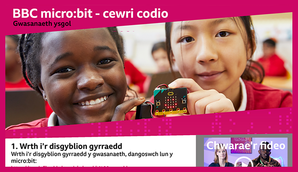 BBC micro:bit - cewri codio | Fideo gwasanaeth ysgol cewri codio - BBC ...