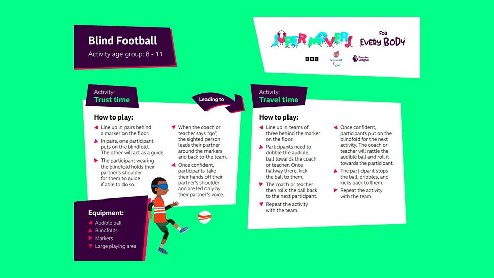 Blind football lessons: An inclusive, whole class approach. BBC Teach ...