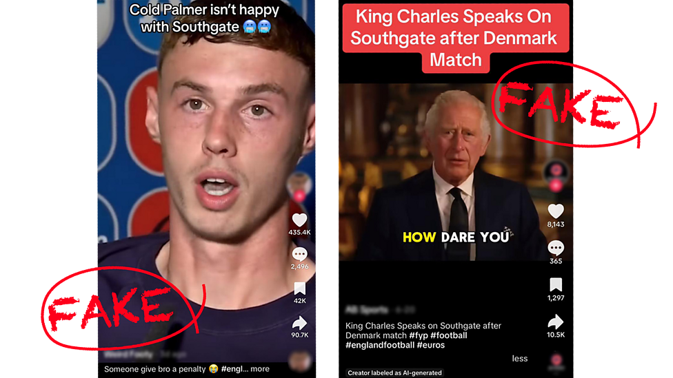 How to spot deepfake videos - from Farage playing Minecraft to Southgate’s AI press conferences ...