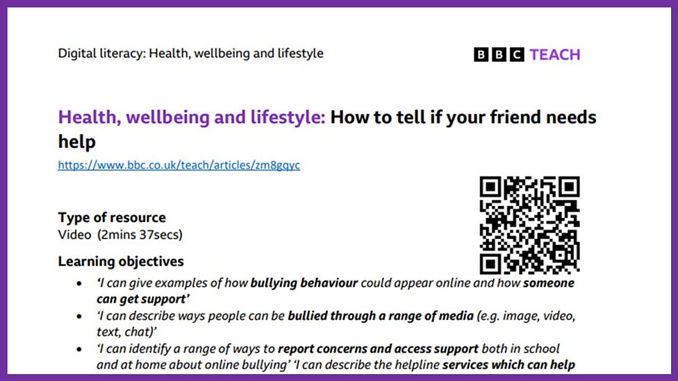 How to tell if your friend needs help - BBC Teach