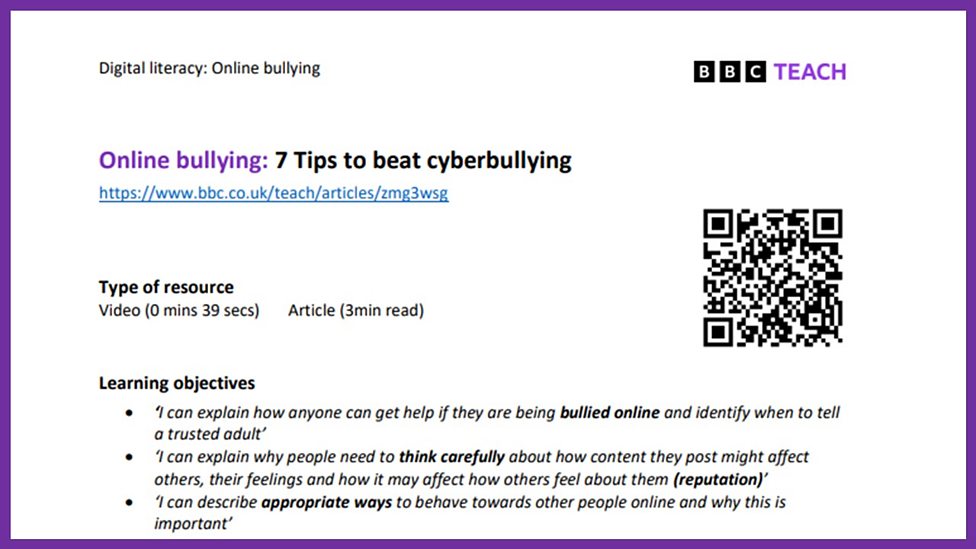 7 tips to beat cyberbullying - BBC Teach