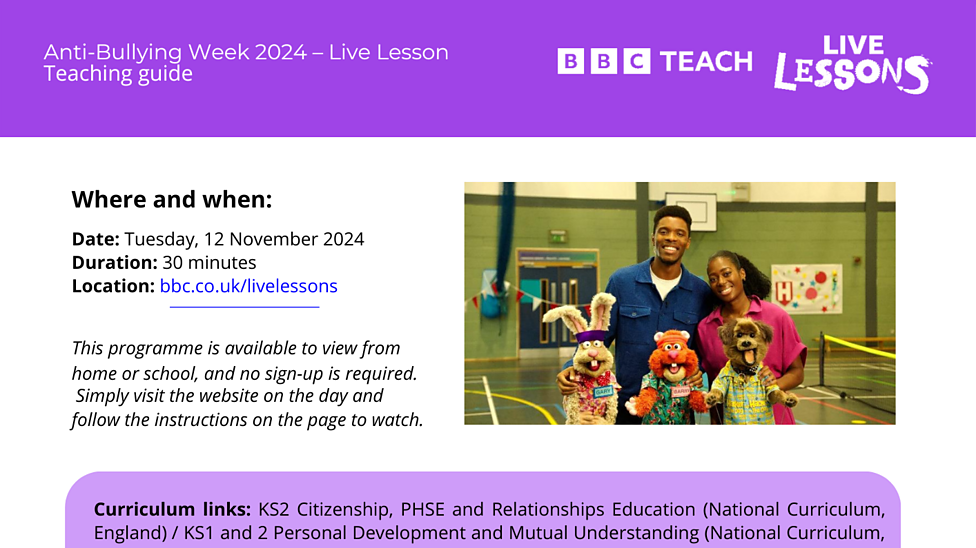 Anti-Bullying Week 2024 – Live Lesson - BBC Teach