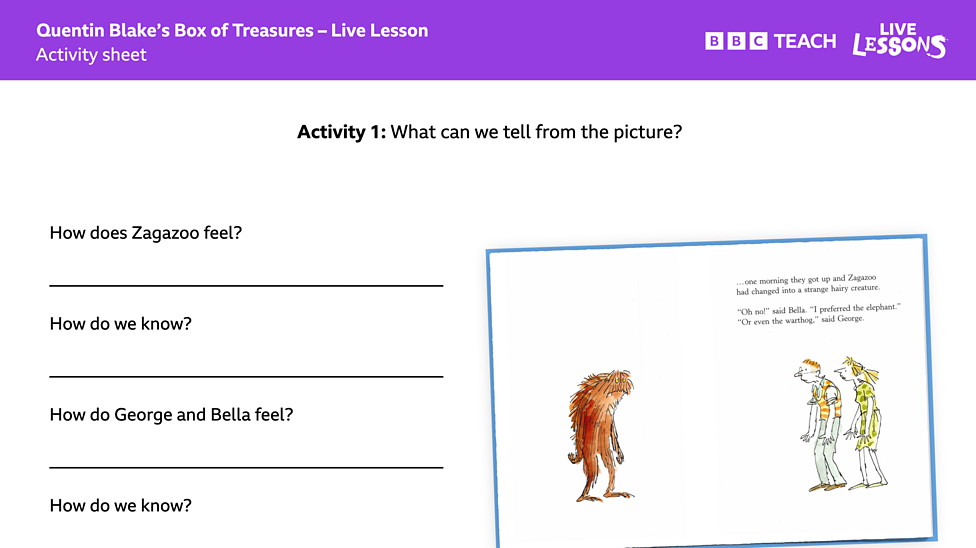 Quentin Blake’s Box of Treasures – Live Lesson - BBC Teach