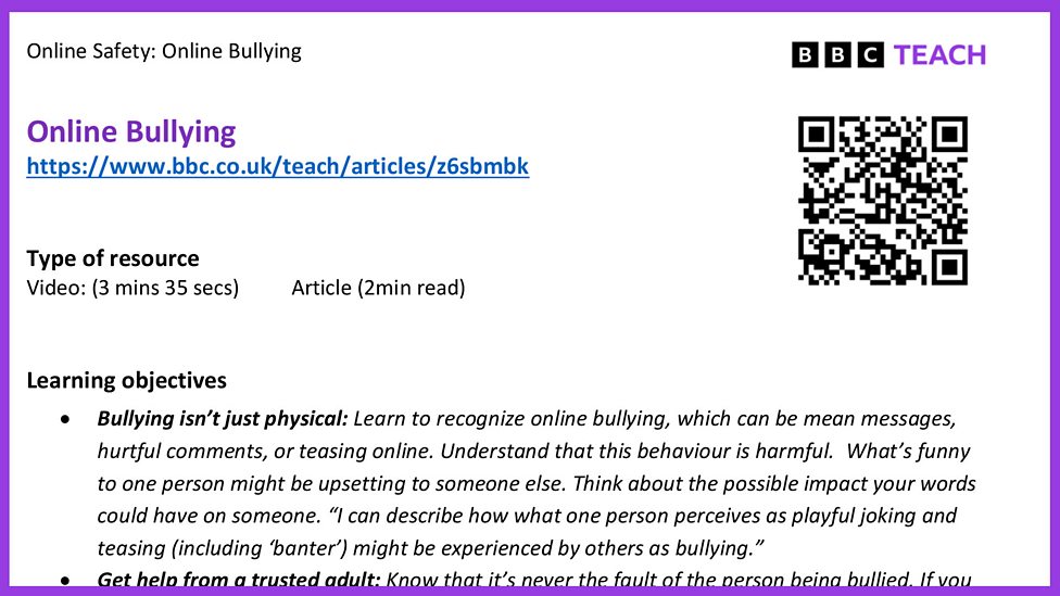Online bullying – an introduction and overview for KS2 (7-11) - BBC Teach