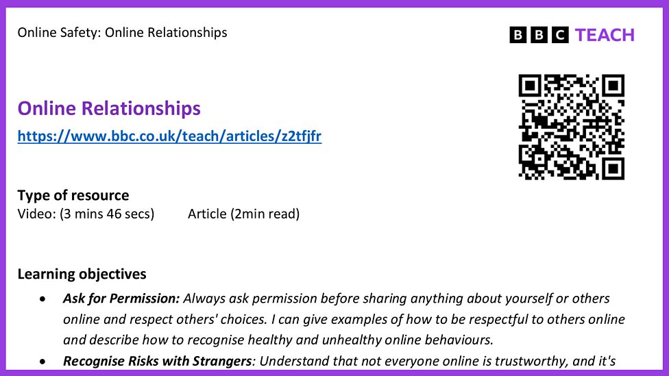 Online relationships – an introduction and overview for KS2 (7-11 ...