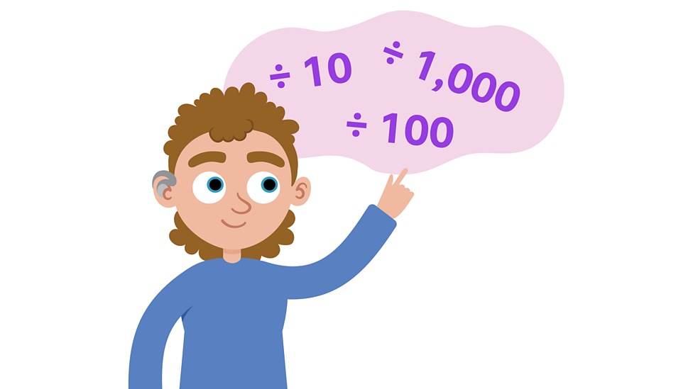 Divide decimals by 10, 100 and 1,000 - KS2 Maths resources for Year 6 ...