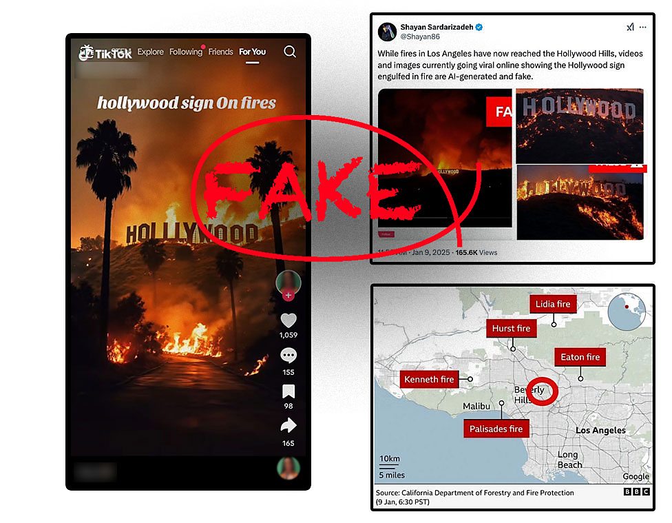 Three fake stories about the California wildfires that went viral - BBC ...