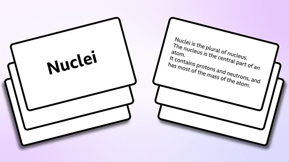 GCSE Physics flashcards - atomic structure - BBC Bitesize