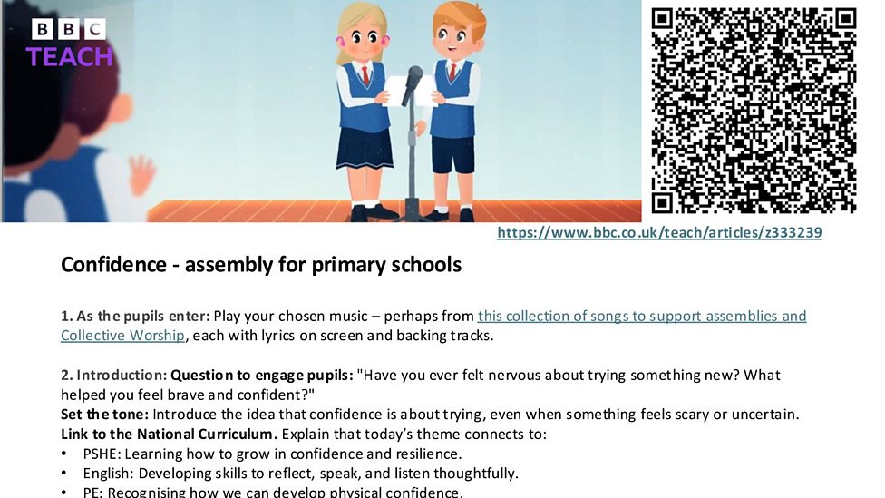 Confidence - assembly for primary schools - BBC Teach