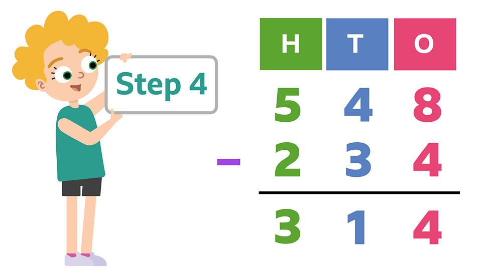 Subtract up to 4-digit numbers - Maths - Learning with BBC Bitesize