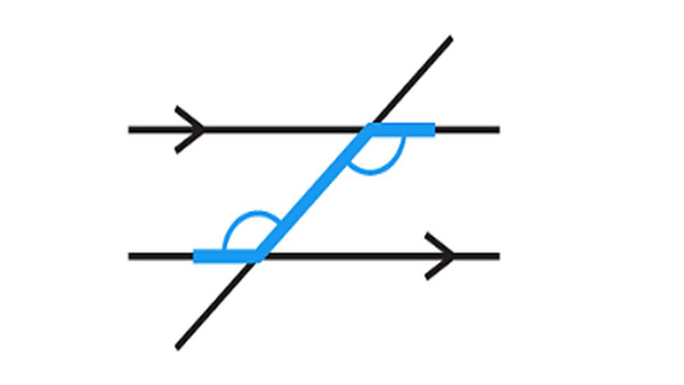 How to calculate angle in parallel lines - BBC Bitesize