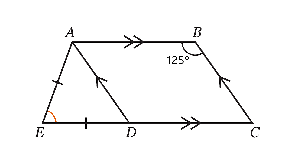 How to calculate angle in parallel lines - BBC Bitesize