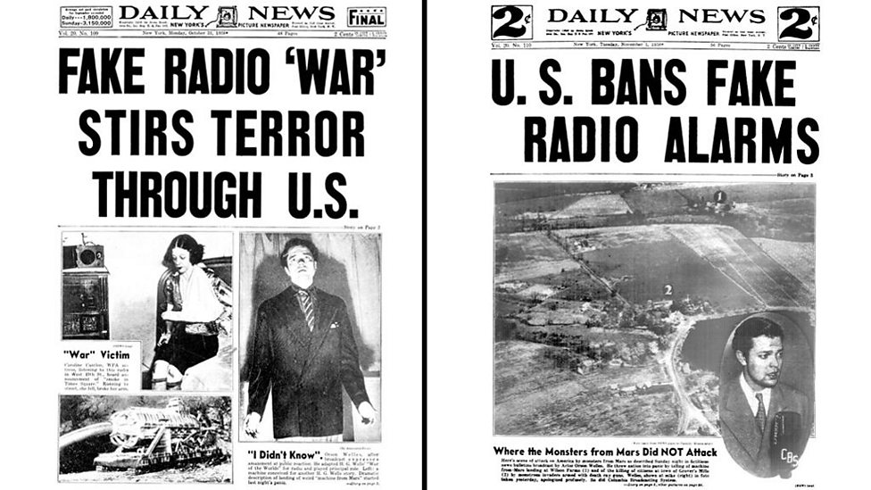 How a fake news bulletin caused "mass panic" in the US - BBC Bitesize