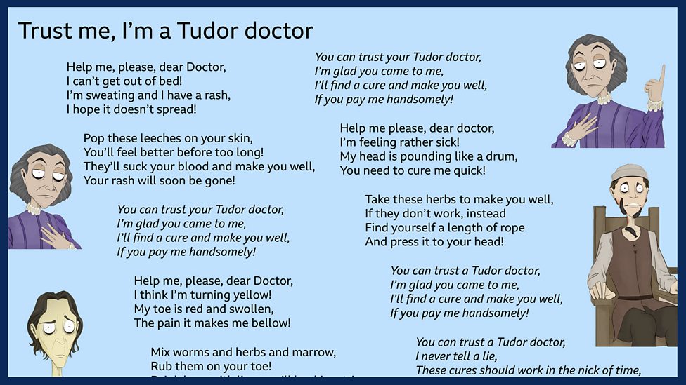 KS2 History: Life in Tudor times. Song: 'Trust me, I'm a Tudor doctor ...