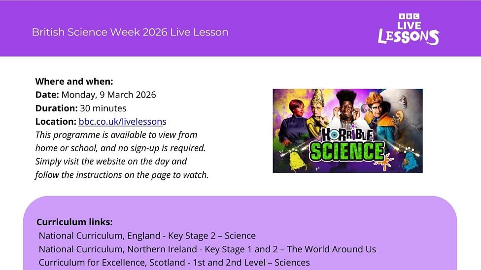 British Science Week 2026 – Live Lesson - BBC Teach