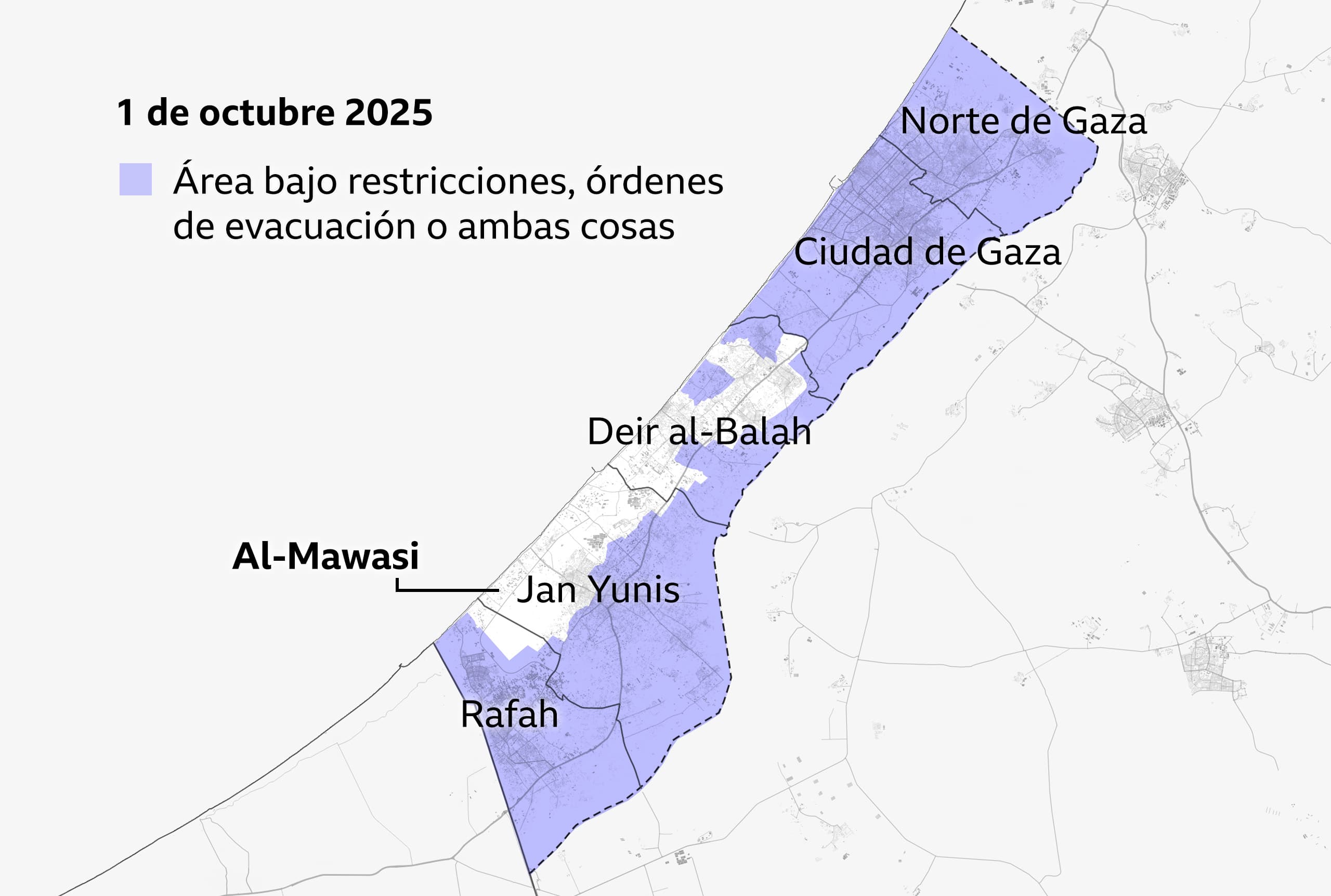 Mapas e imágenes satelitales de la devastación en Gaza - BBC News Mundo