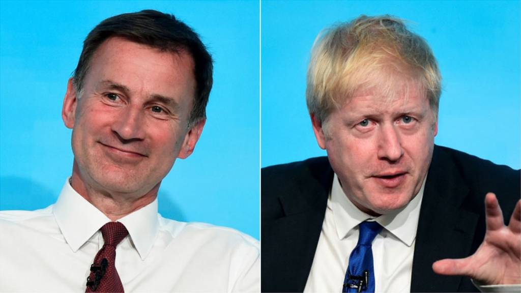 Tory Leadership Jeremy Hunt And Boris Johnson Tv Debate Bbc News
