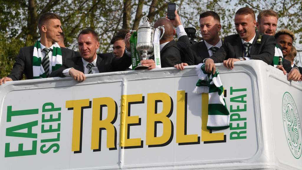 Celtic's Double Treble victory parade - Live - BBC Sport