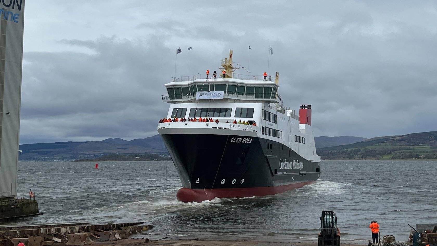 Cheers as CalMac ferry is launched at Clyde shipyard – THE DEMOCRAT