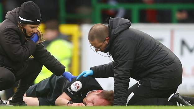 Sam Purkiss: Referee leaves hospital after being knocked out by ball ...