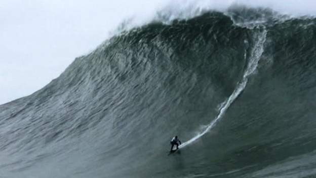 Watch: Surfer breaks her own world-record after riding a huge 73.5 foot ...