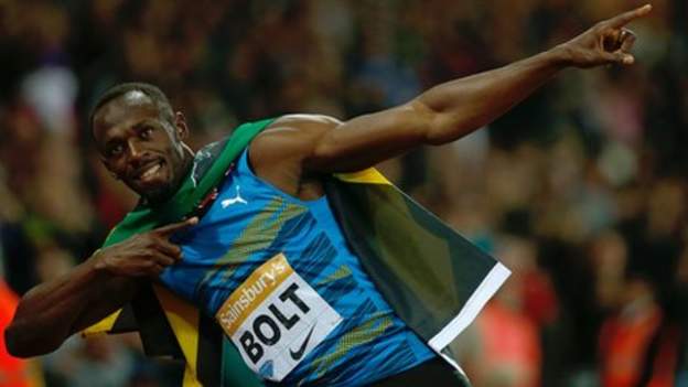 Usain Bolt wins 100m at London 2012 Anniversary Games - BBC Sport