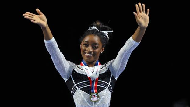 Simone Biles makes winning return in US Classic after two-year break ...