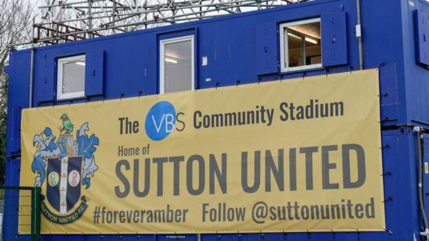 Sutton United condemn discriminatory chanting and pitch invaders - BBC ...