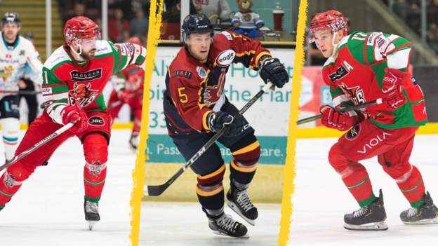 Cardiff Devils: British players Mark Richardson, Josh Batch and Ben ...
