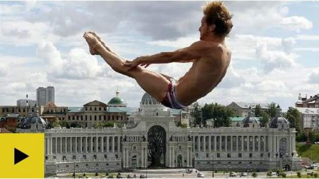 Gary Hunt: Briton wins world 27m high diving gold in Kazan - BBC Sport