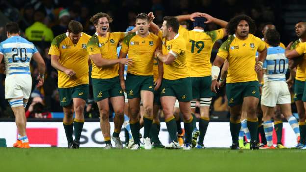 Australia beat Argentina to reach Rugby World Cup final - Live - BBC Sport