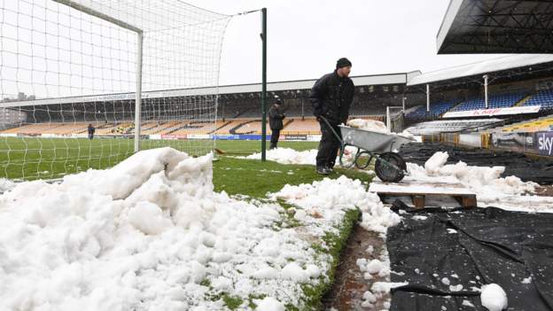 Snow and freezing weather disrupt sporting programme across UK - BBC Sport