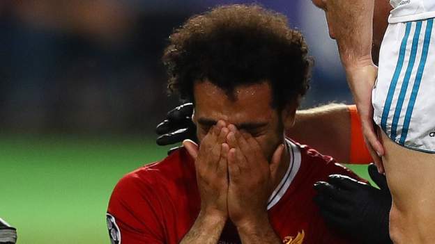 Champions League final: Liverpool forward Mohamed Salah suffers ...