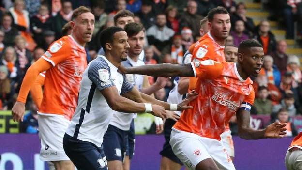 Blackpool and Preston North End fined for players' clash in added time ...