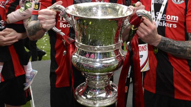 Irish Cup to resume behind closed doors at Windsor Park at end of July ...