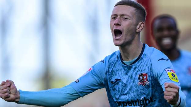 Jay Stansfield: Exeter City loanee's first goals for club cap 'proper ...