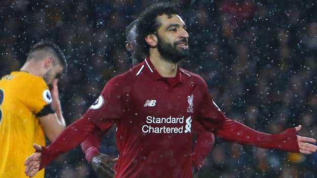 Wolves 0-2 Liverpool: Mohamed Salah helps Reds go four points clear ...