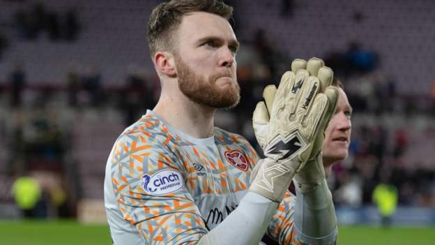 Hearts probe object that cut goalkeeper Zander Clark's head - BBC Sport