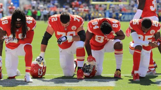NFL: 'Taking the knee' anthem protest to be discussed with clubs - BBC ...