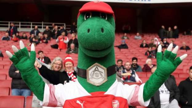 Gunnersaurus: Arsenal mascot let go as part of 55 redundancies - BBC Sport