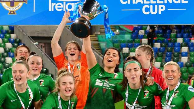 Irish Cup final: Glentoran captain Jessica Foy dedicates stunning goal ...