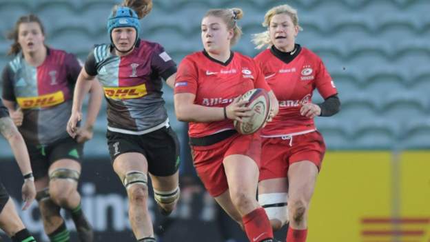 Premier 15s: Saracens fight back to beat Harlequins - BBC Sport